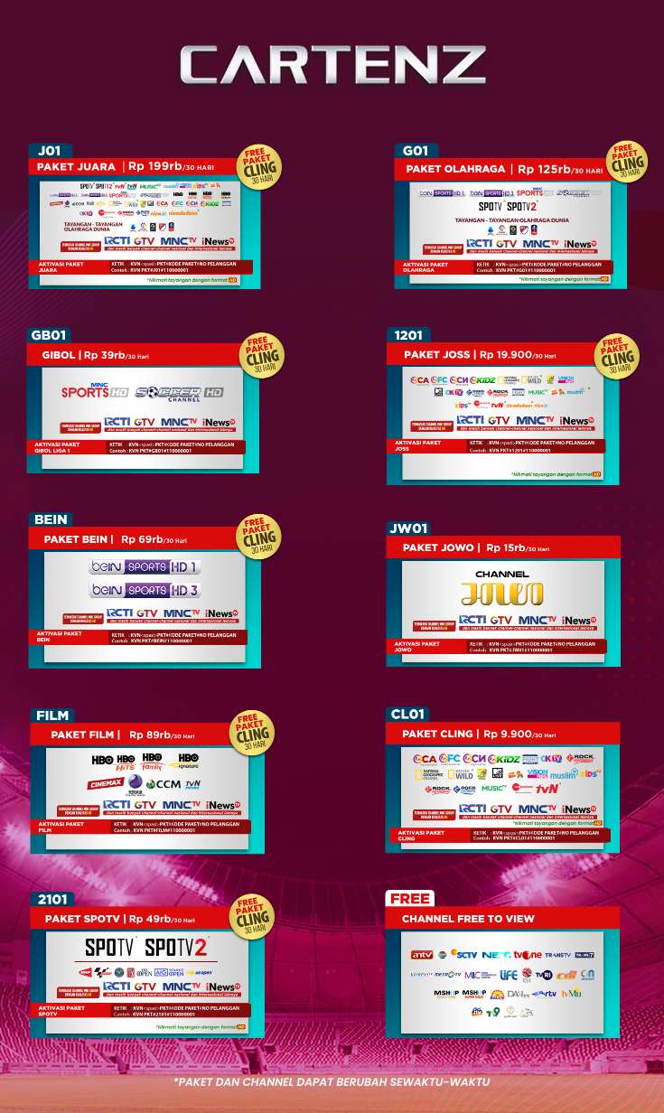 Paket dan Dekoder K-Vision Cartenz