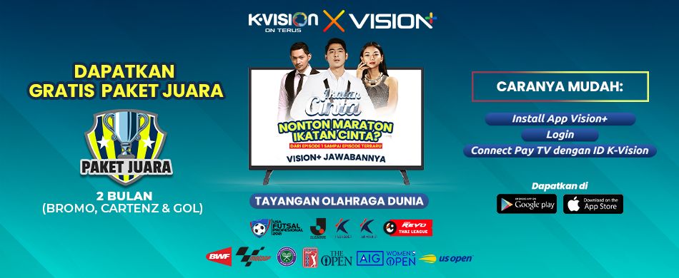 K-VISION X VISION+ GRATIS PAKET JUARA