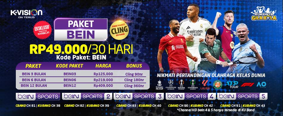 TELAH HADIR! Channel beIN SPORTS EKSKLUSIF HANYA DI K-VISION!